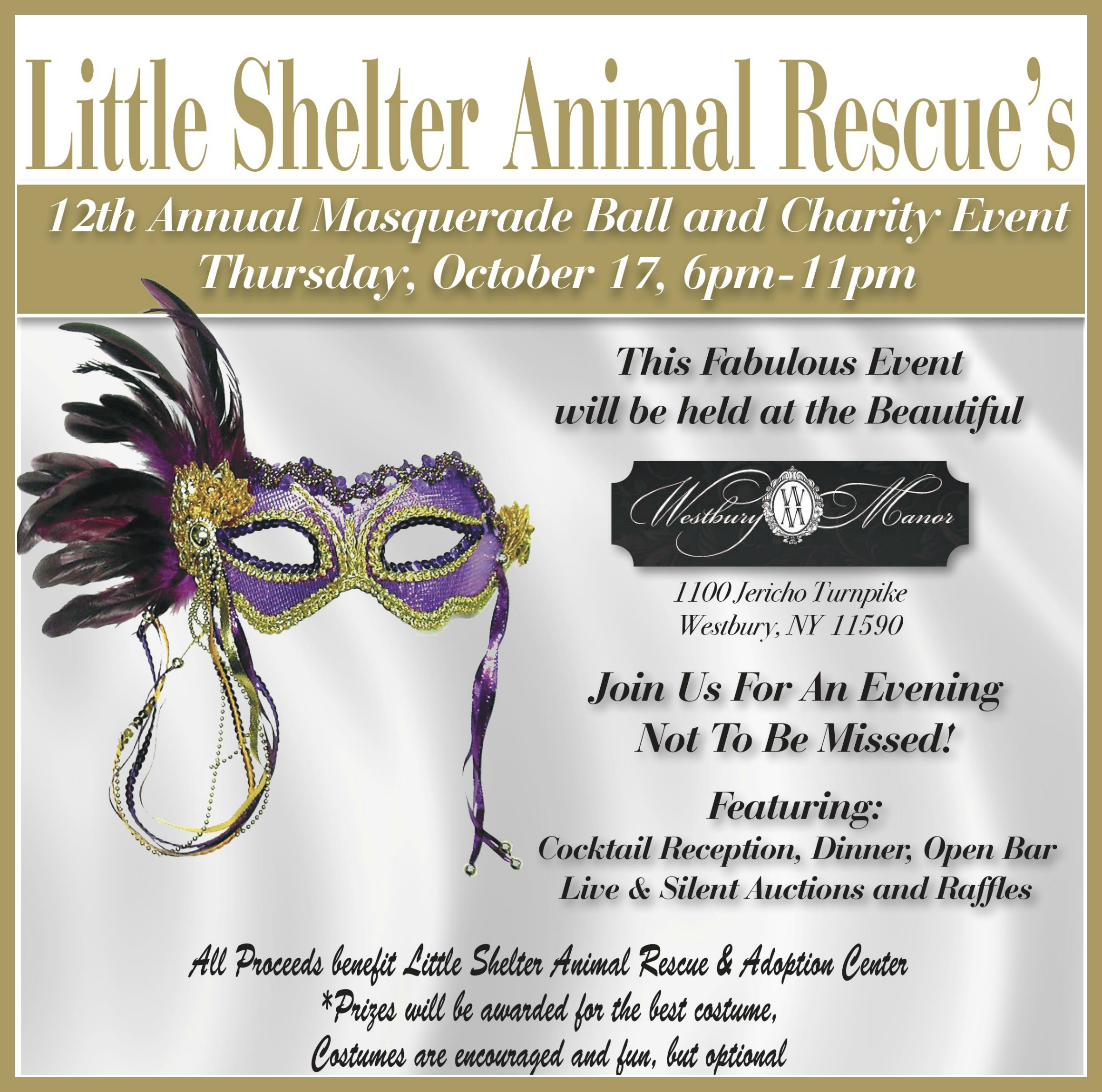Little Shelter Animal Rescue 12th Annual Masquerade Ball Charity Event