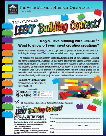 1st Annual Lego Building Contest at Stony Brook Village Center